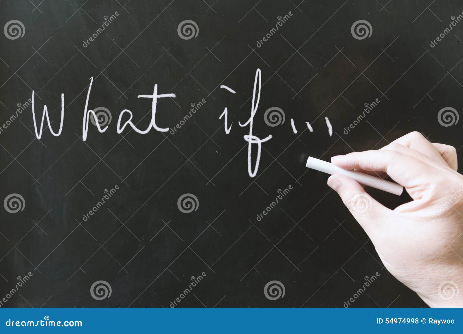 What if stock photo. Image of chalk, text, learning, imagination - 54974998