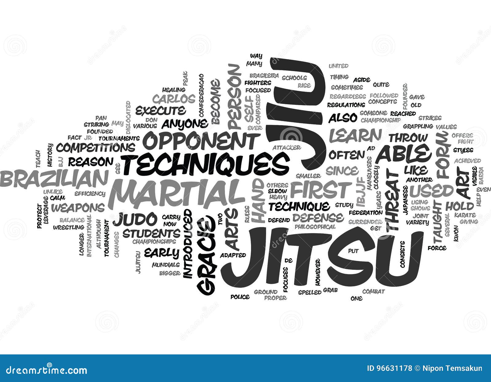 What is Jiu Jitsu Word Cloud Stock Illustration - Illustration of ...