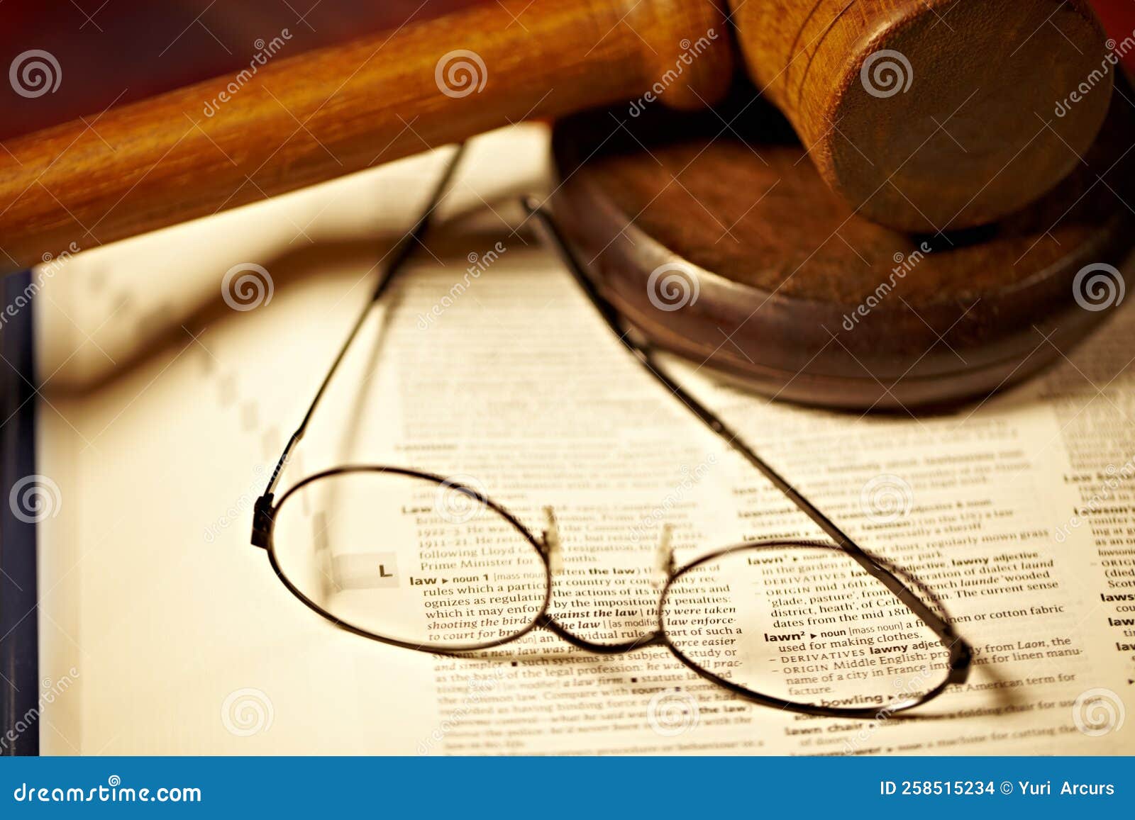 What is the Law really. a Dictionary Open at the Word Law and a Gavel ...