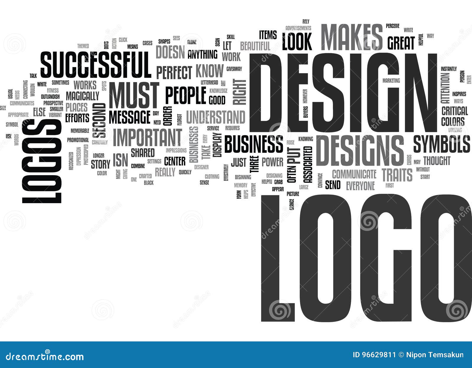 What Makes a Logo Successful Word Cloud Stock Illustration ...
