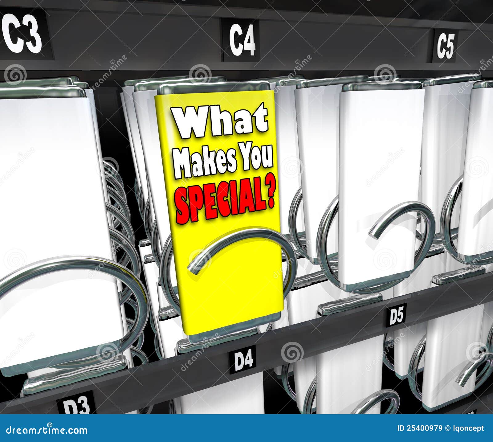 What Makes You Special Unique Choice Snack Machine Stock Illustration ...
