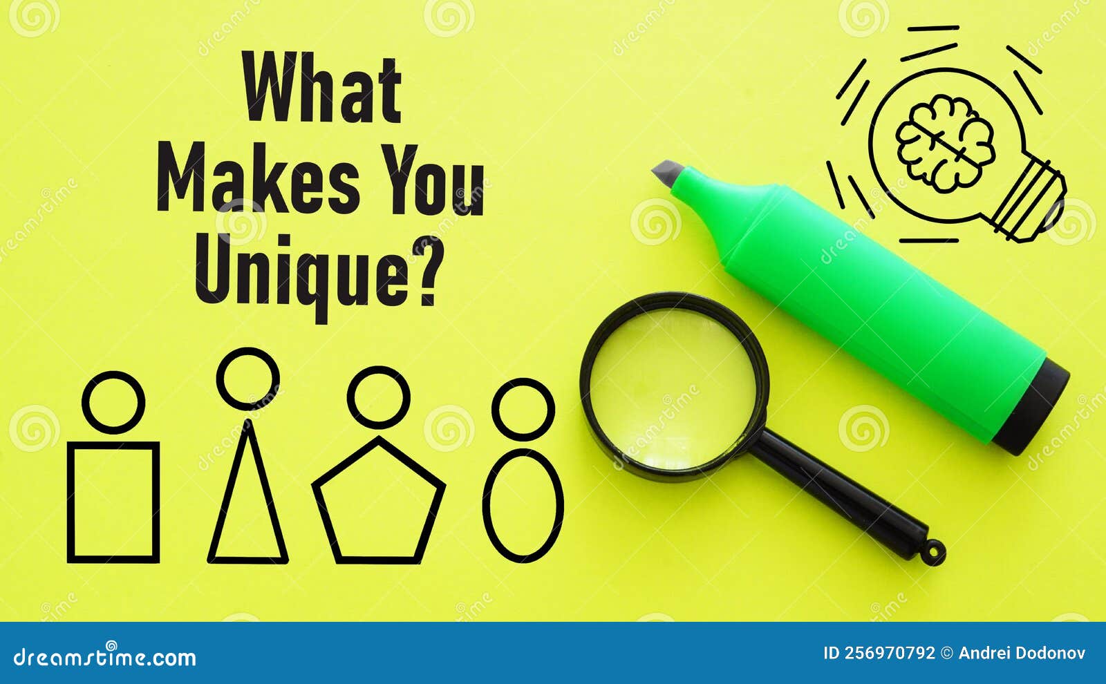 What Makes You Unique is Shown Using the Text Stock Photo - Image of ...