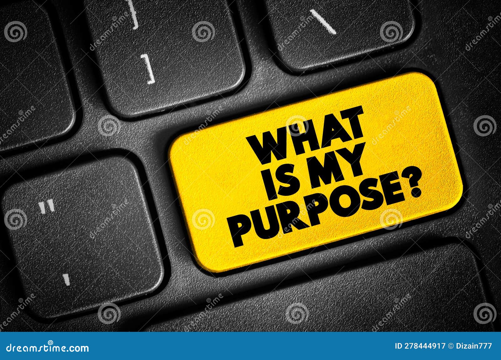 What is My Purpose Question Text Button on Keyboard, Concept Background ...