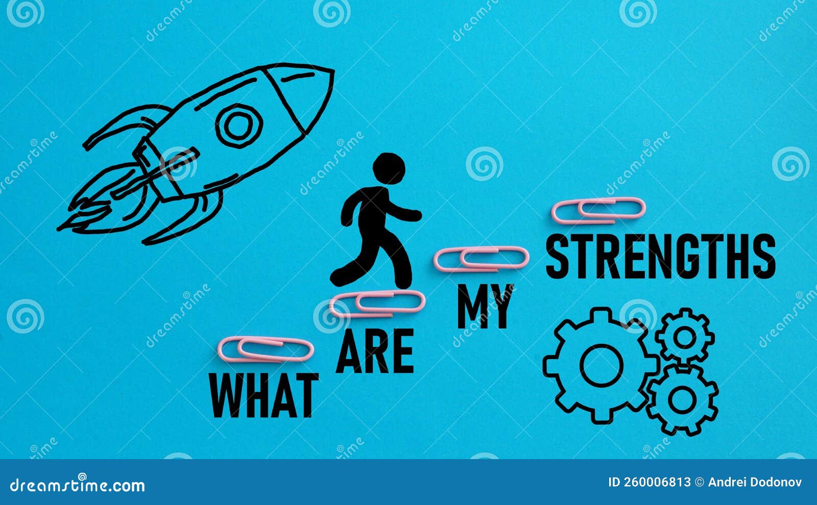 What are My Strengths is Shown Using the Text Stock Illustration ...