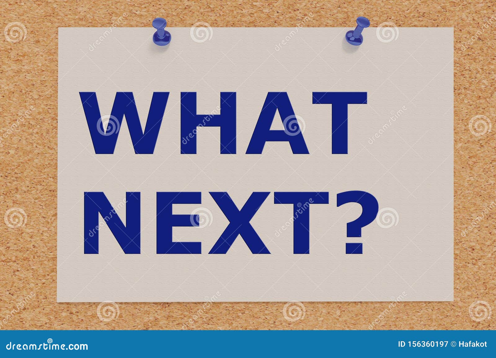 WHAT NEXT? concept stock illustration. Illustration of board - 156360197