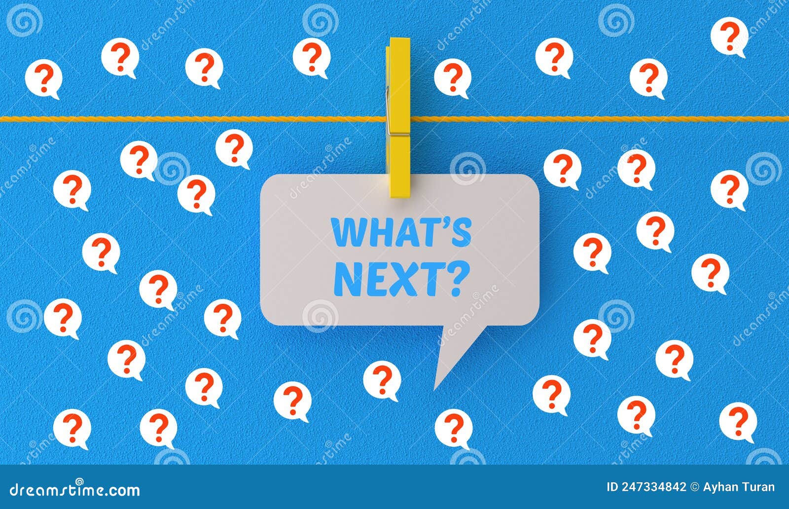 What is Next Speech Bubble and Question Marks Concept Stock ...