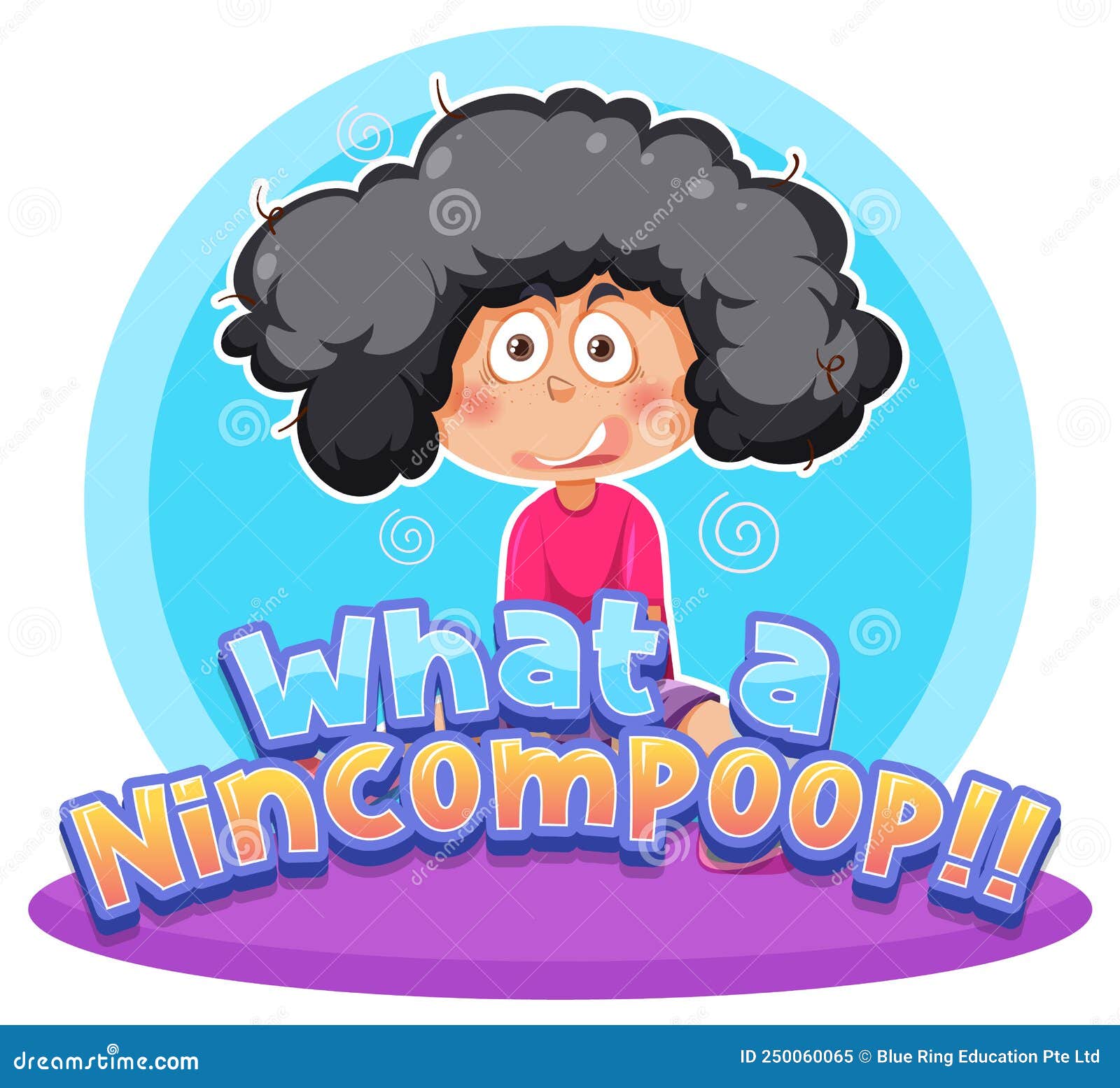 What A Nincompoop Word Text With Cartoon Character | CartoonDealer.com ...