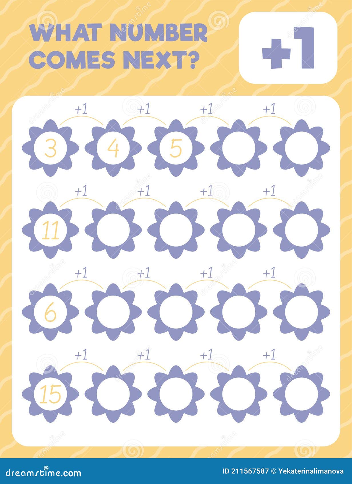 What Number Comes Next? Addition. Count and Write Stock Vector ...