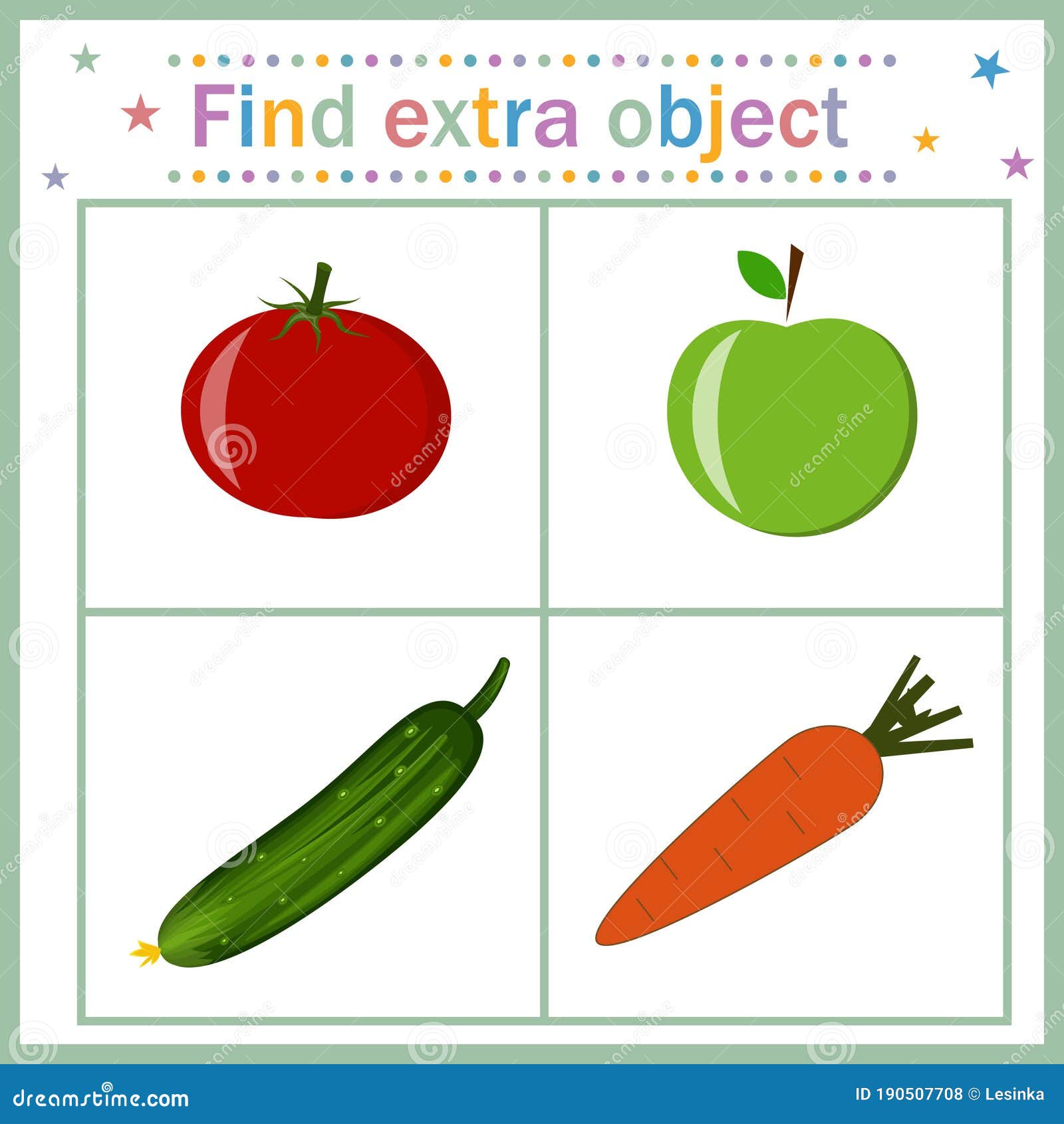 What object is superfluous stock vector. Illustration of challenge ...