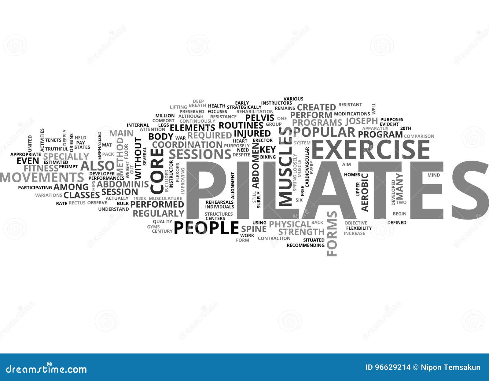 What Pilates is Word Cloud stock illustration. Illustration of text ...