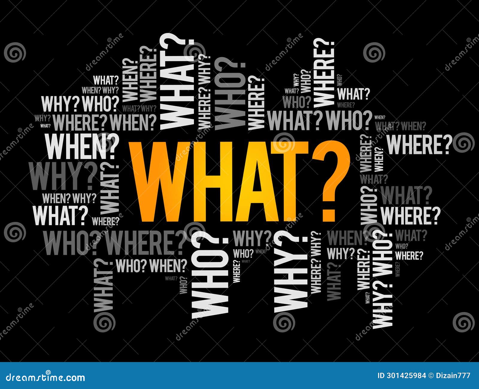 Who How Why What Questions Sign Mean Researching And Investigating ...