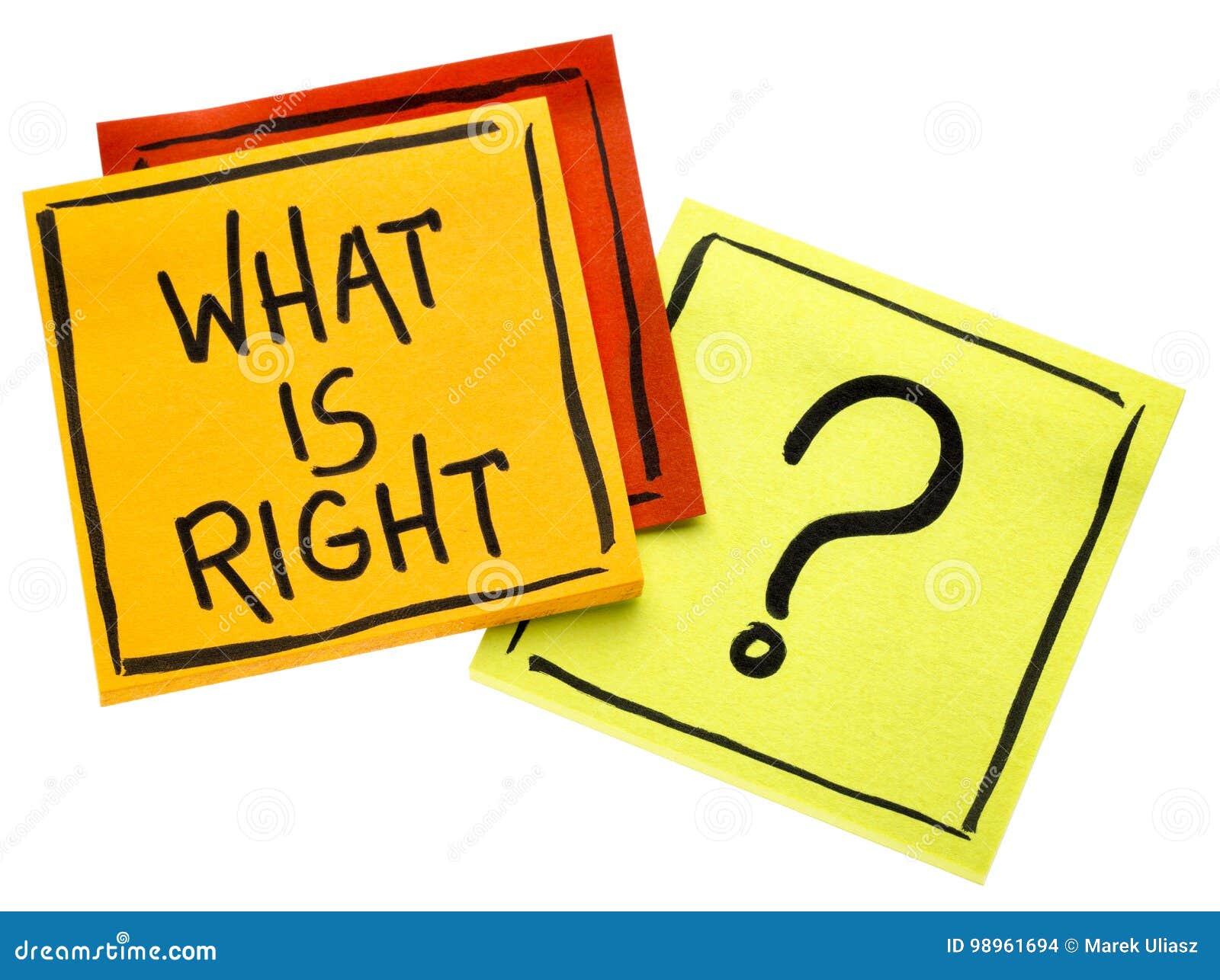 What is Right? Concept on Sticky Notes Stock Photo - Image of text ...