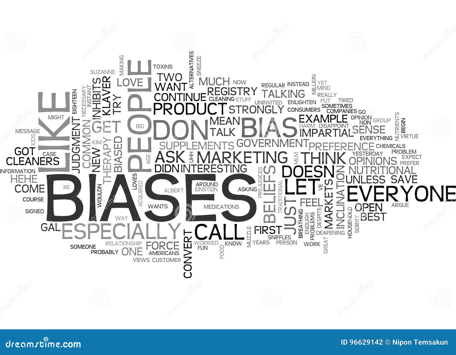 What S Bias Got To Do with it Word Cloud Stock Illustration ...