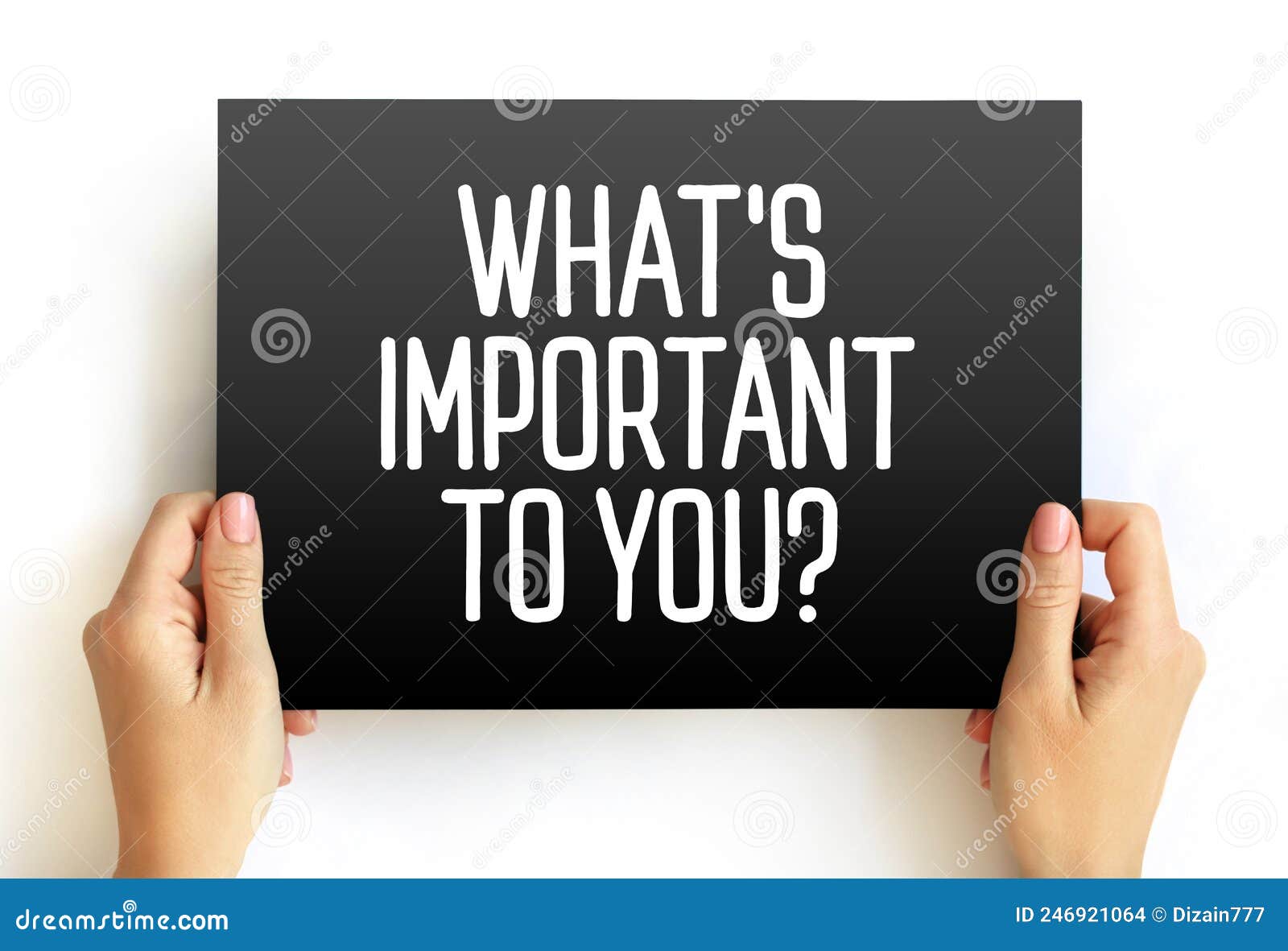 What`s Important To You Question Text on Card, Concept Background Stock ...