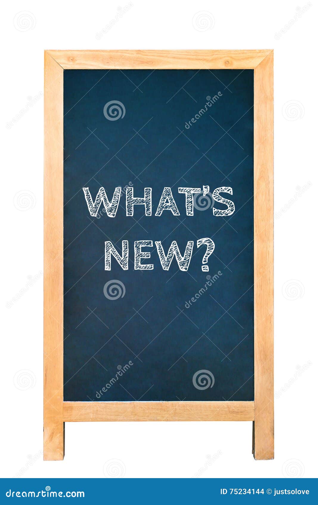 What S New Text Message on Wood Frame Board Stock Photo - Image of ...