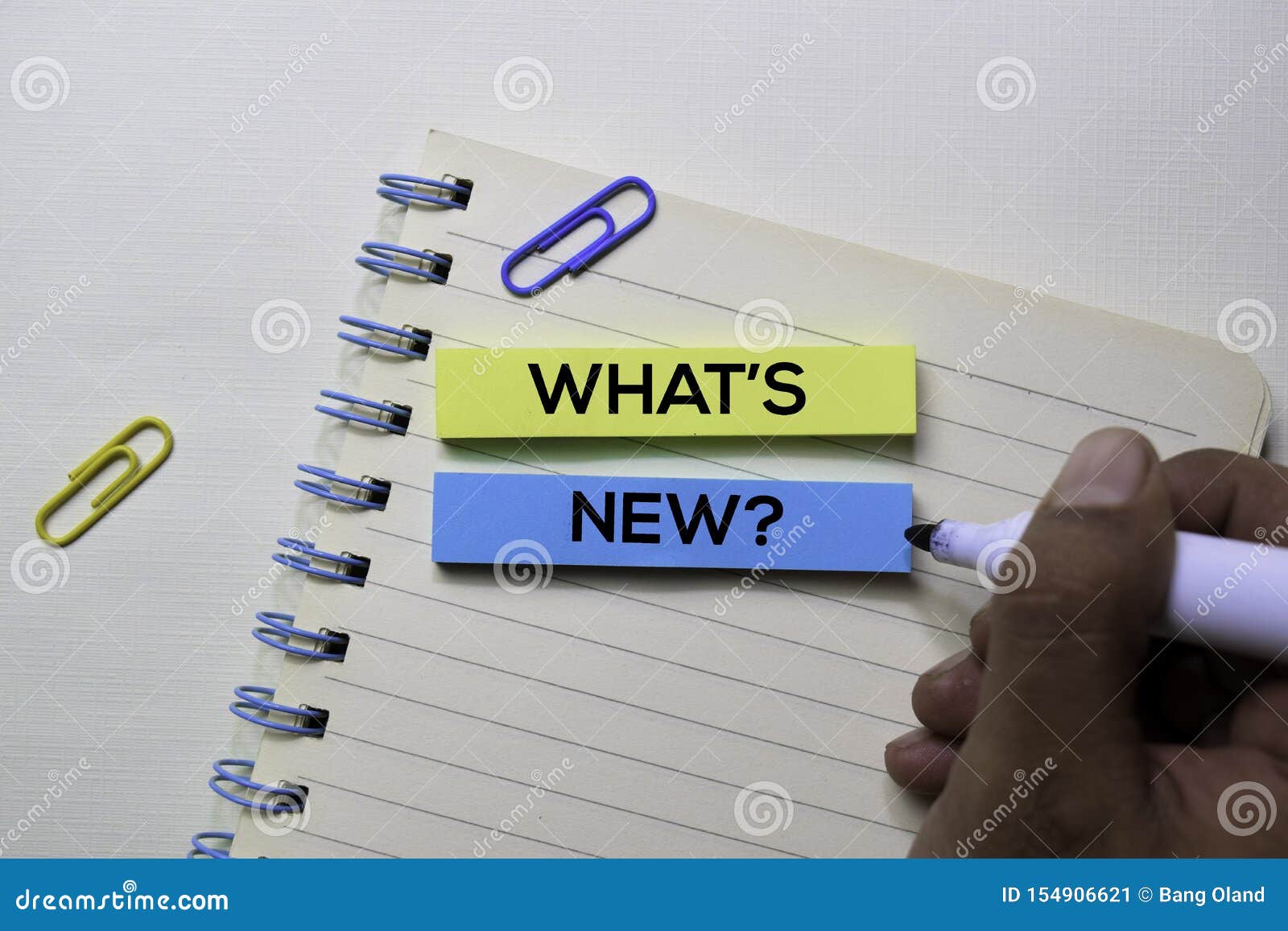 What`s New? Text on Sticky Notes Isolated on Office Desk Stock Image ...
