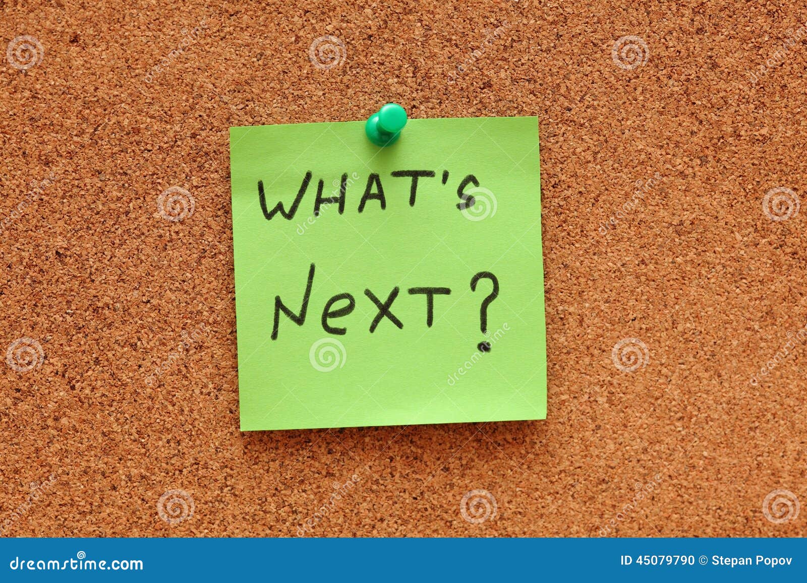 What s next? Post-it. stock photo. Image of straight - 45079790