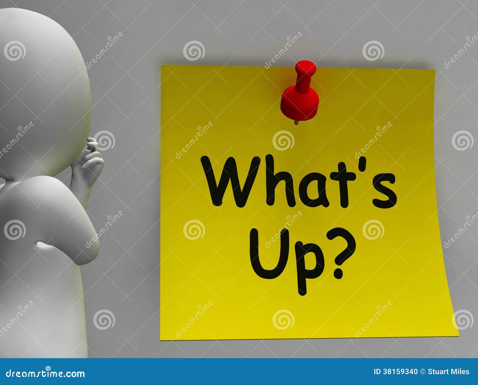 What S Up Note Means What is Going on Stock Illustration - Illustration ...