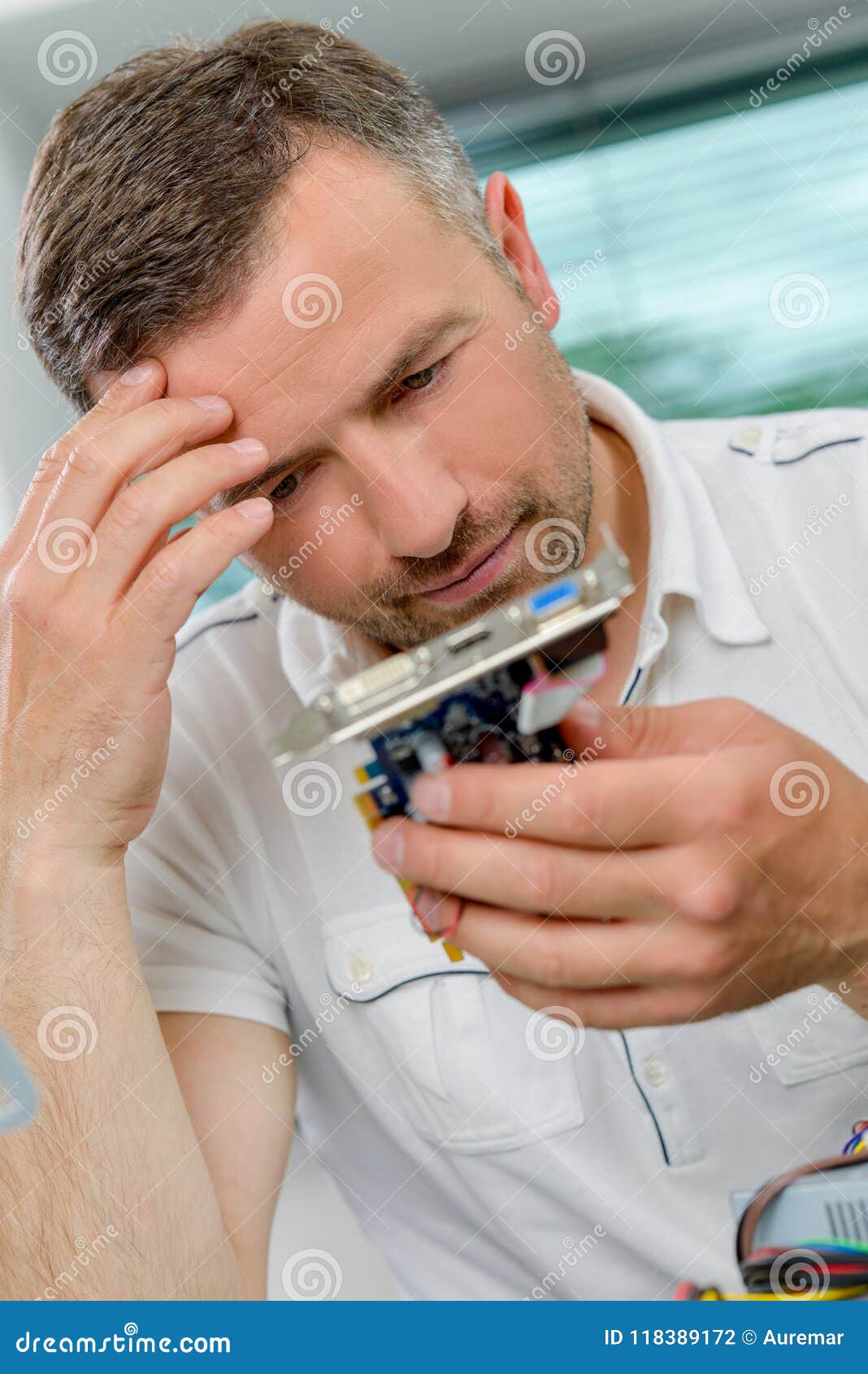 What`s Wrong with this Video Card Stock Photo - Image of repairman ...