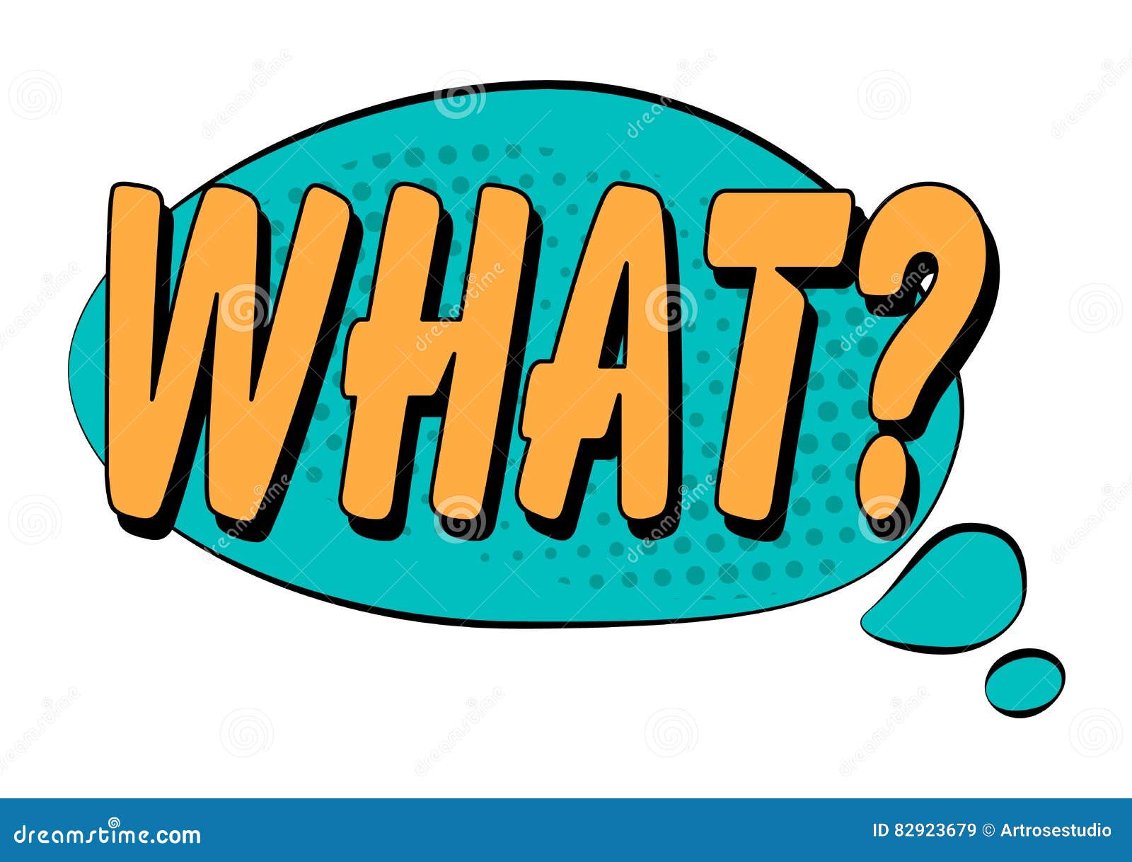 What? Speech Bubble In Retro Style Cartoon Vector | CartoonDealer.com ...