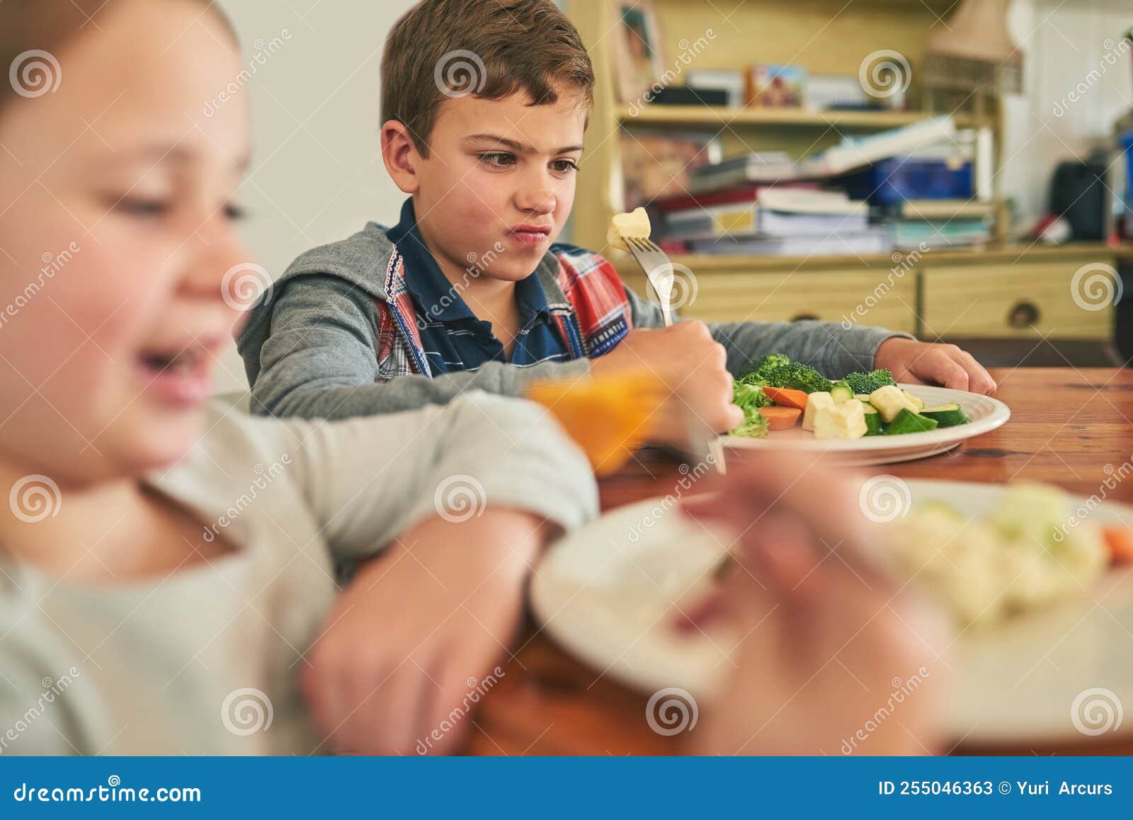 What is this Stuff, Anyway. Two Grumpy Children Refusing To Eat Their ...
