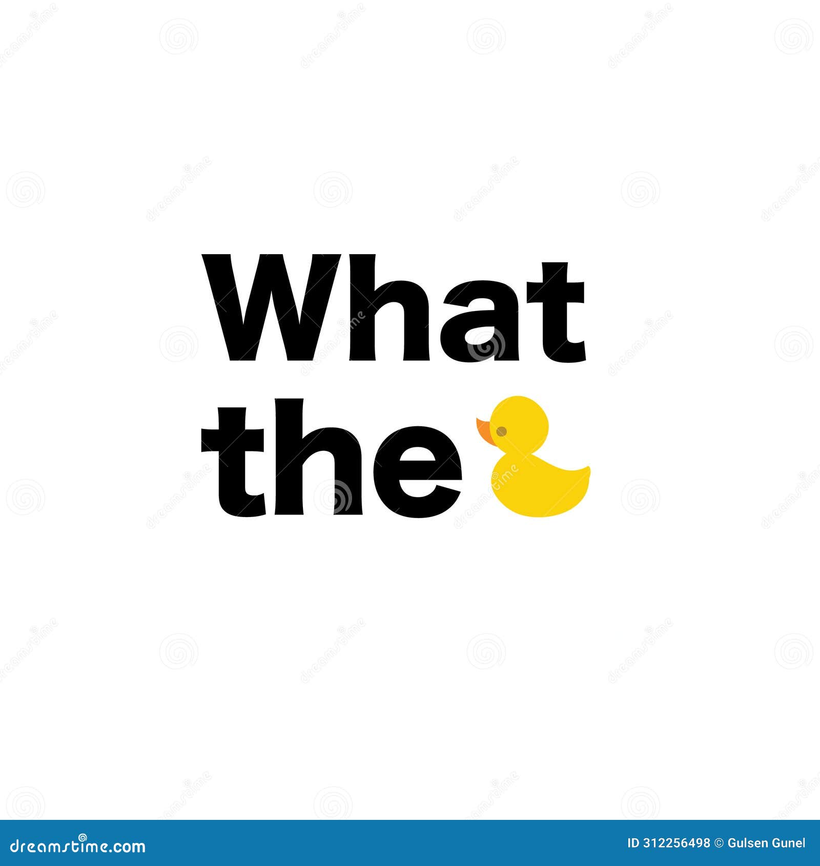 What the Text with Duck Illustration Stock Vector - Illustration of ...