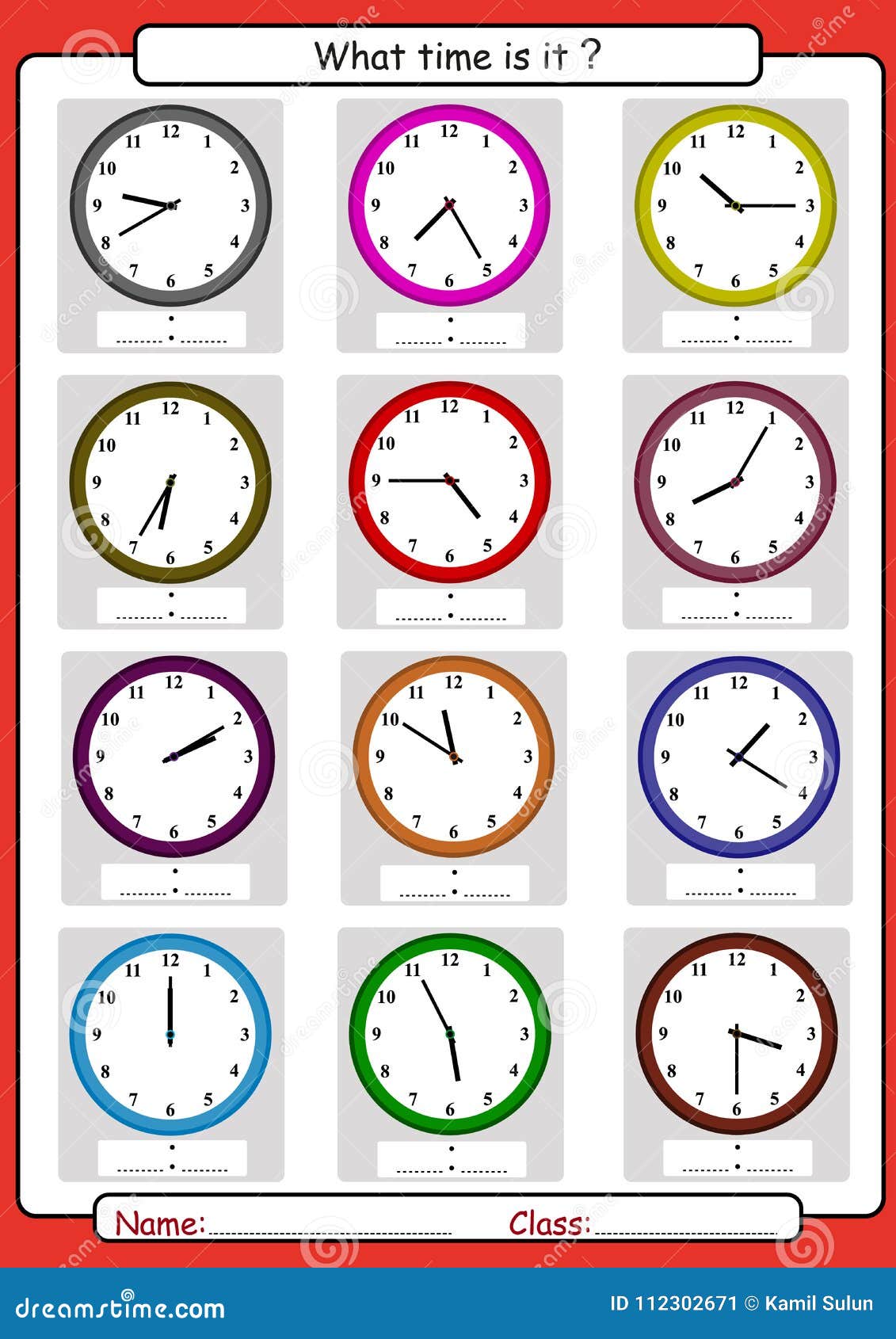 What Time is it, What is the Time, Draw the Time, Learning To Tell Time ...