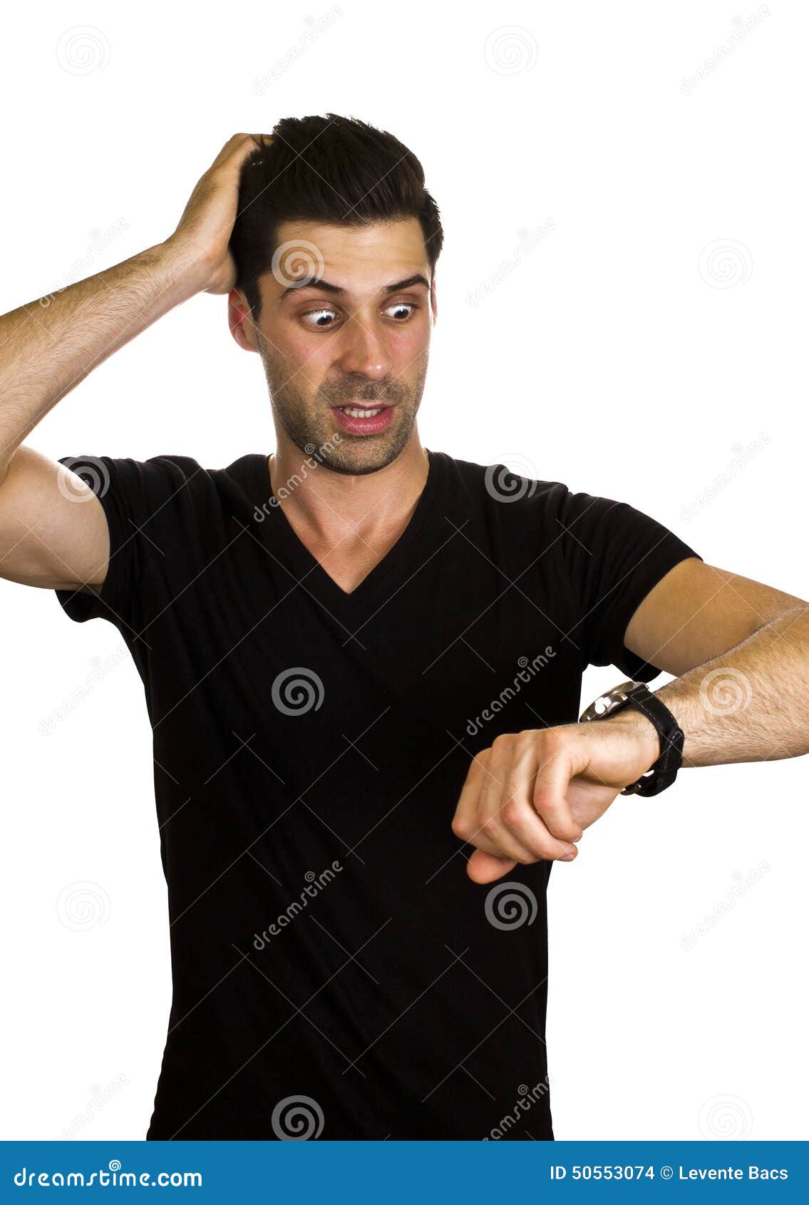 What time it is? stock photo. Image of checking, indoors - 50553074