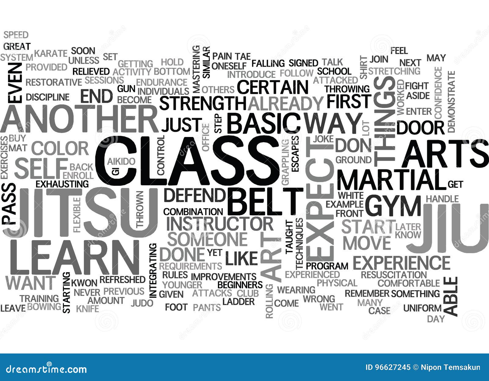 What To Expect in Jiu Jitsu Word Cloud Stock Illustration ...