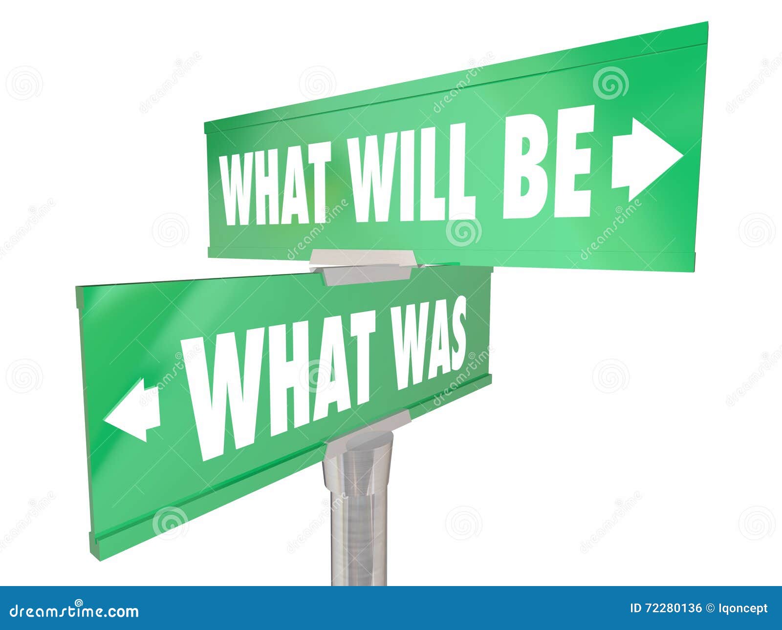 What Was Will Be Two 2 Way Road Signs Past Future Words Forward Stock ...