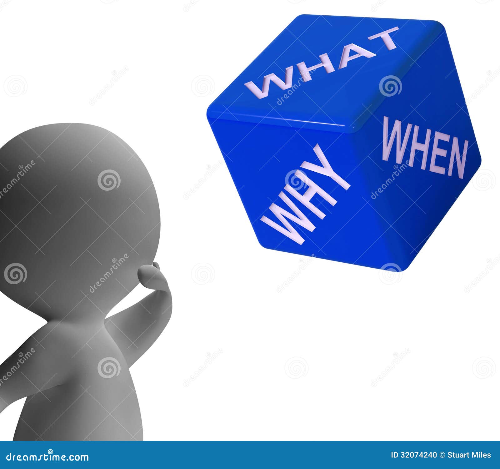 What Why when Dice Representing Questions and Choices Stock ...