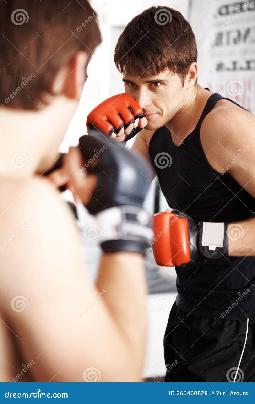 What Winners are Made of. Two Martial Artists Sparring in the Ring ...