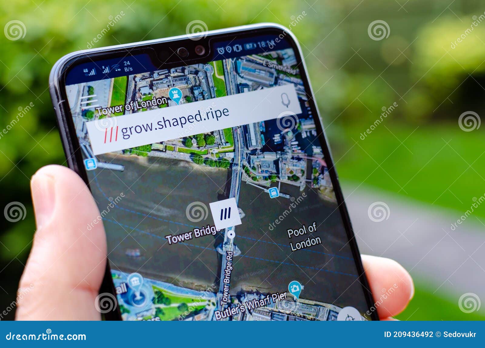 What3words App on the Screen, Showing As an Example the `three Word ...