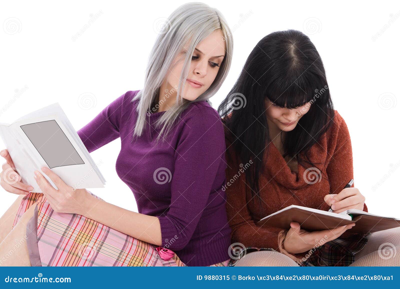 What is she writing? stock image. Image of holding, reading - 9880315