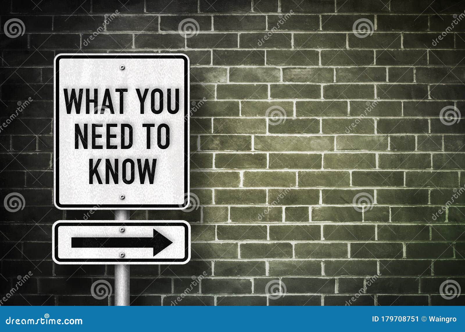 What You Need To Know - Roadsign Message Stock Image - Image of ...
