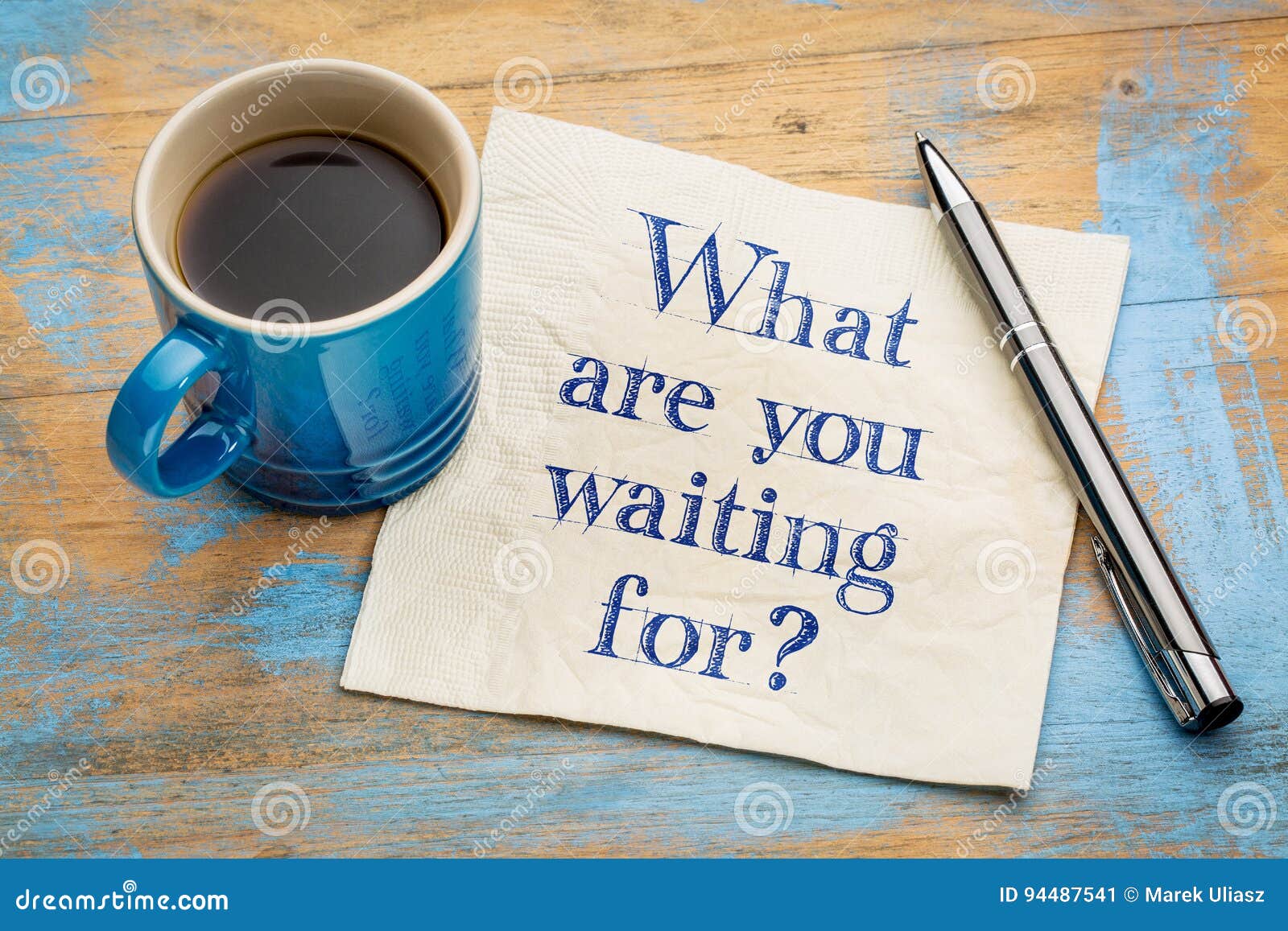 What are you waiting for? stock image. Image of text - 94487541