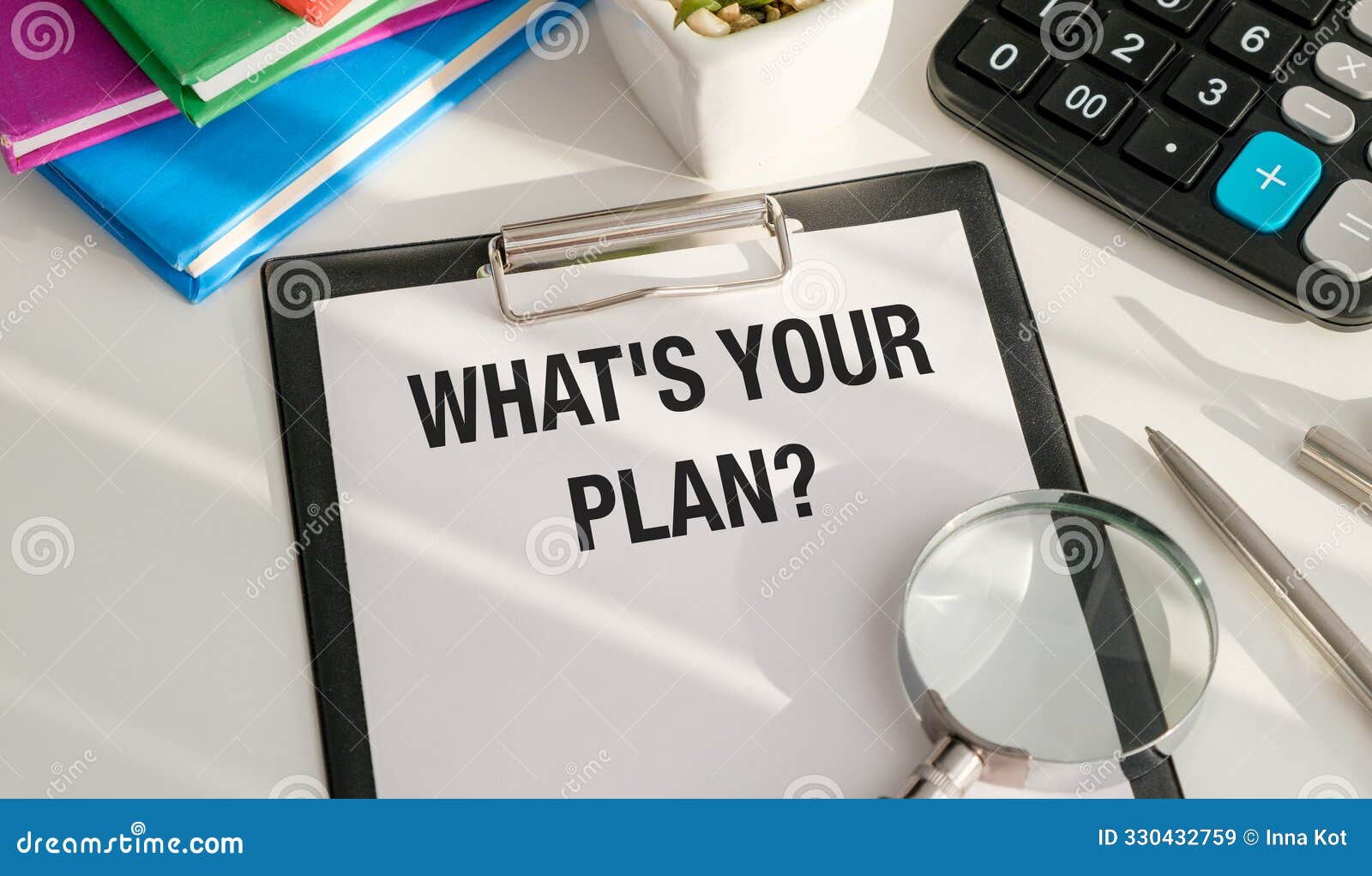 What is Your Plan Question on Note Book at Office Desktop. Stock Image ...
