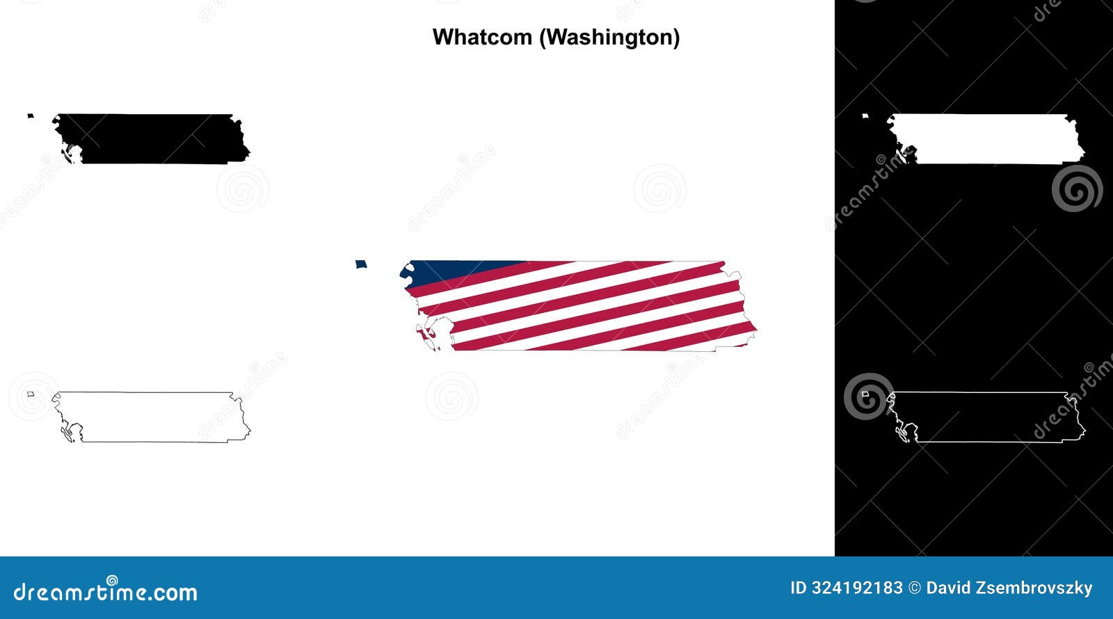 Whatcom outline map stock illustration. Illustration of border - 324192183