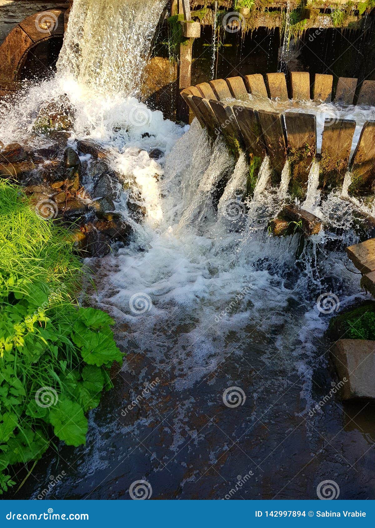 Waterfall stock photo. Image of machine, artificial - 142997894