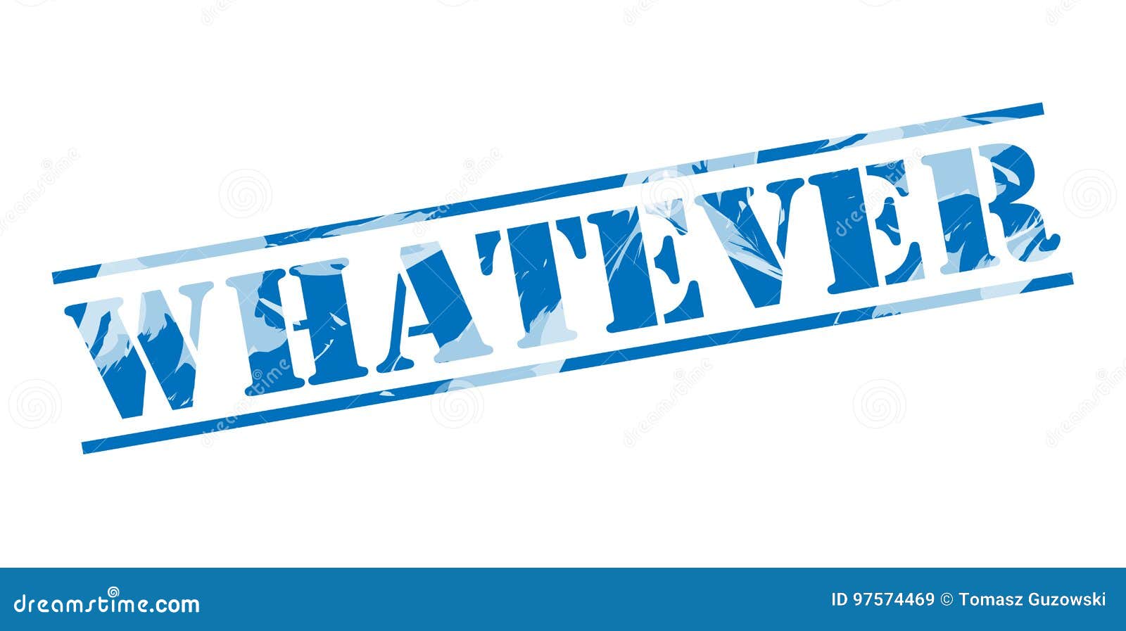 Whatever blue stamp stock illustration. Illustration of banner - 97574469