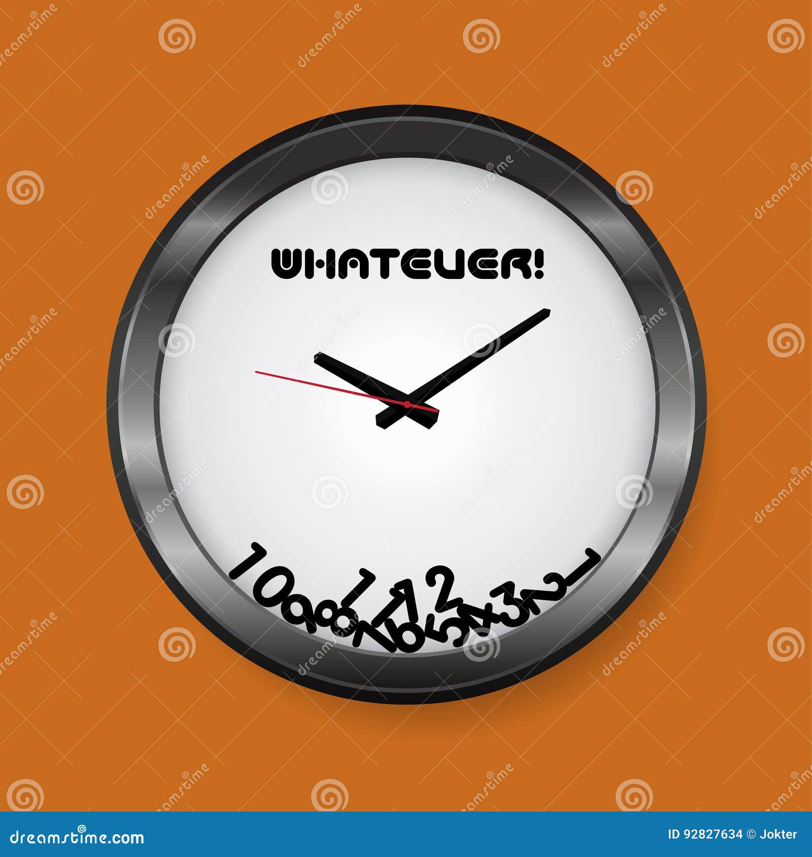 Whatever clock stock vector. Illustration of opportunity - 92827634