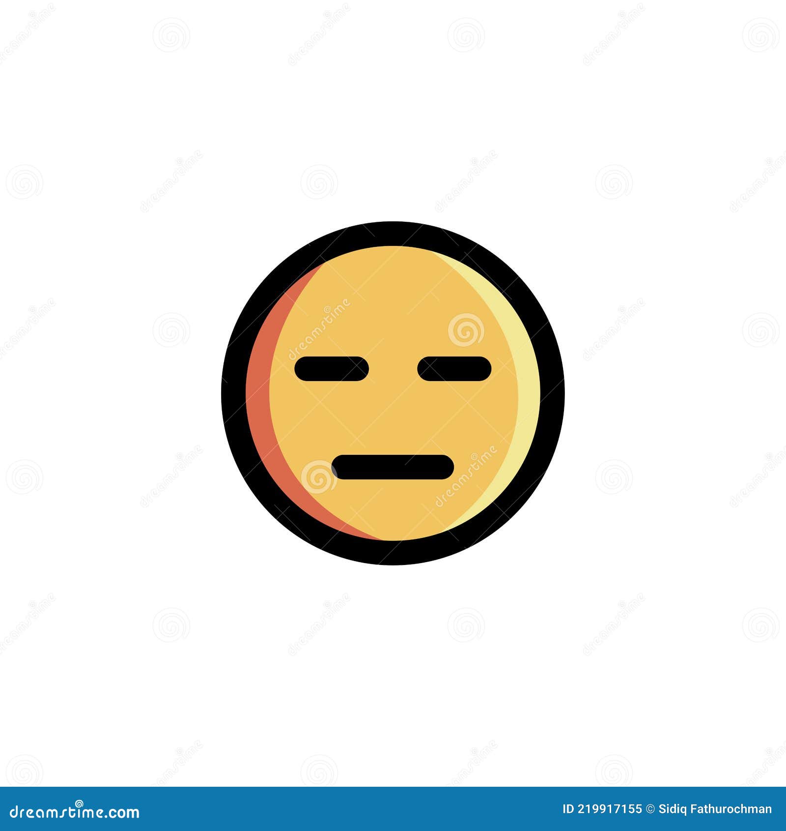 Whatever Face Icon stock vector. Illustration of unhappy - 219917155