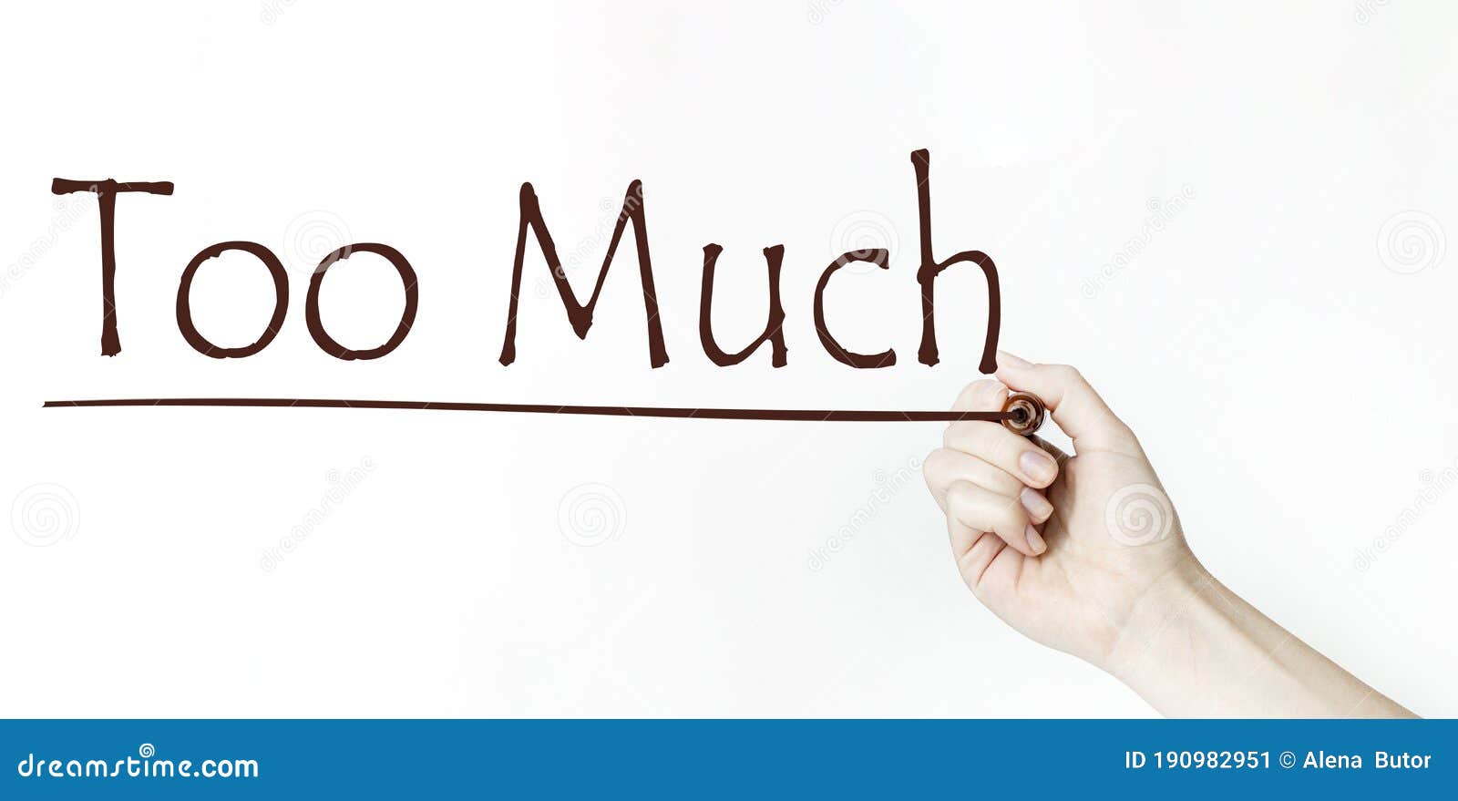 Whatever Hand Writing Word Too Much Black Marker Stock Image - Image of ...