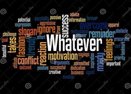 Whatever Word Cloud Concept 3 Stock Illustration - Illustration of ...