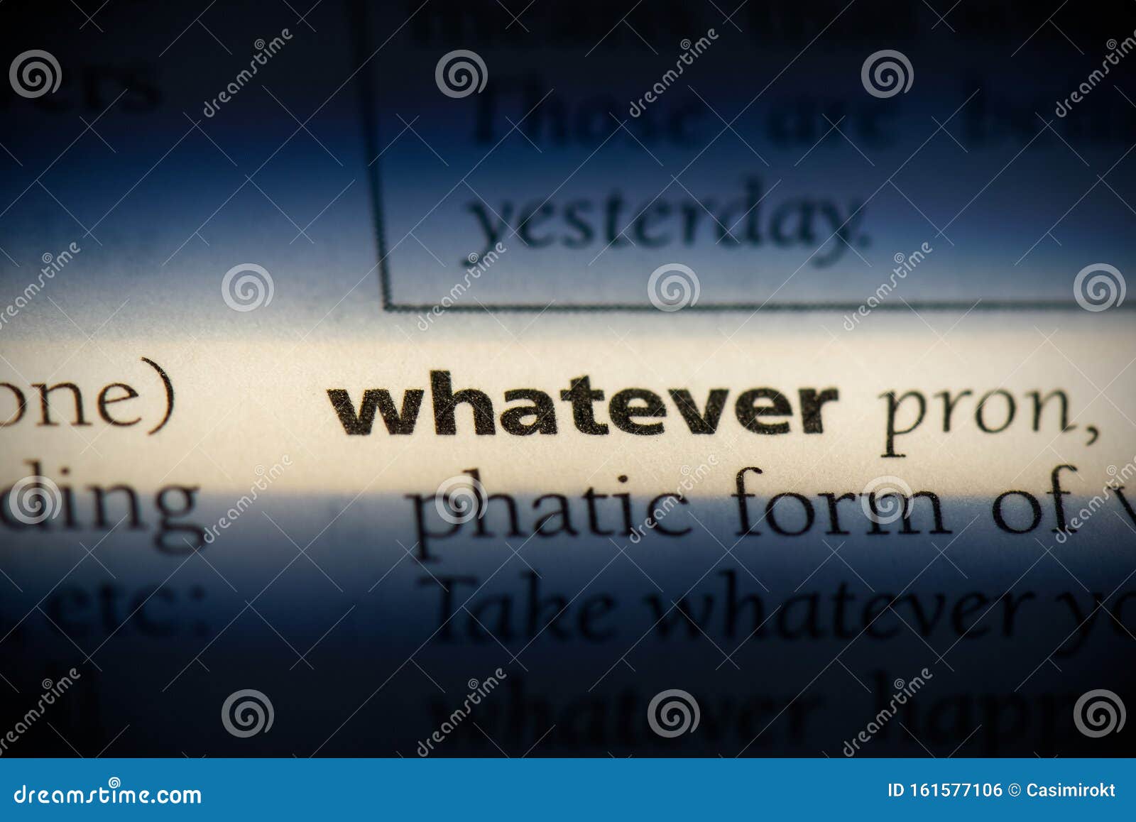 Whatever stock photo. Image of highlight, language, reference - 161577106