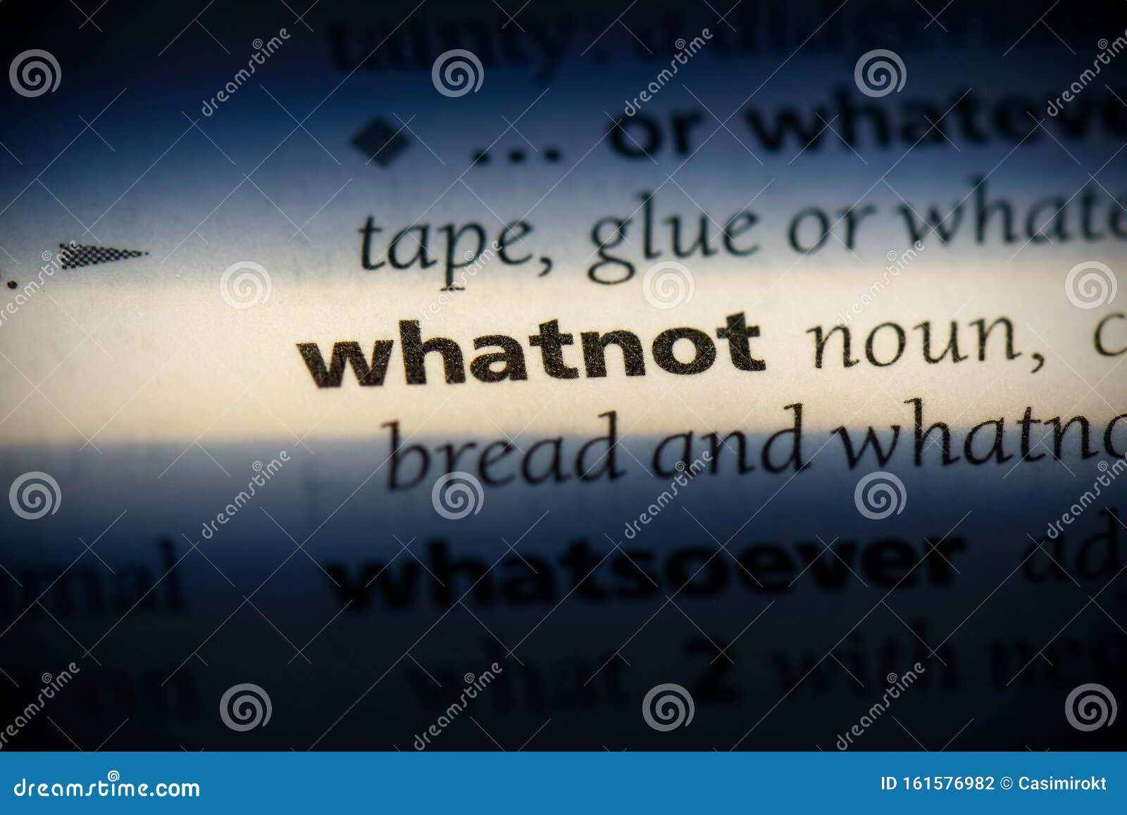 Whatnot stock photo. Image of focus, closeup, paper - 161576982