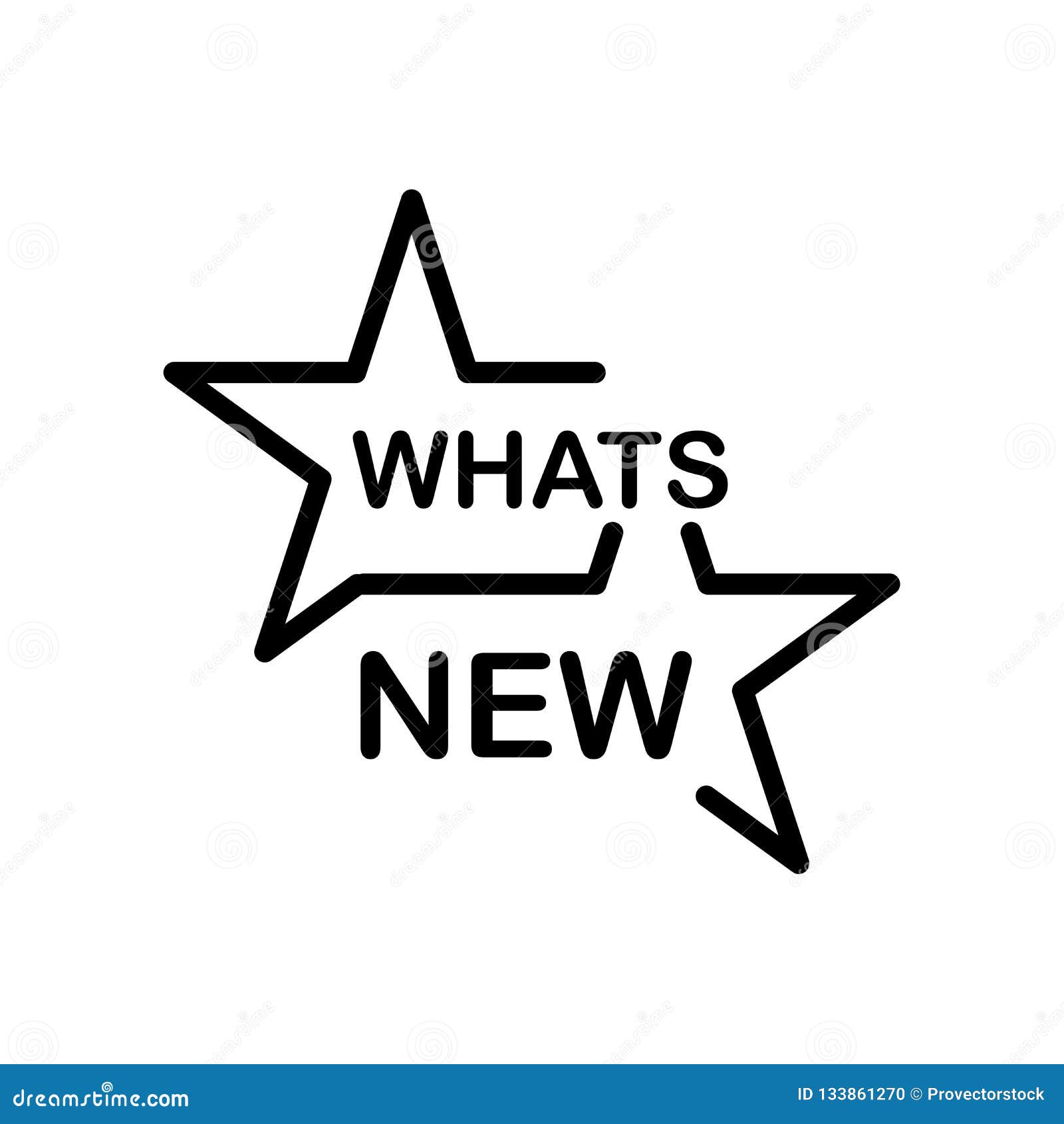 Whats New Icon Isolated on White Background Stock Vector - Illustration ...