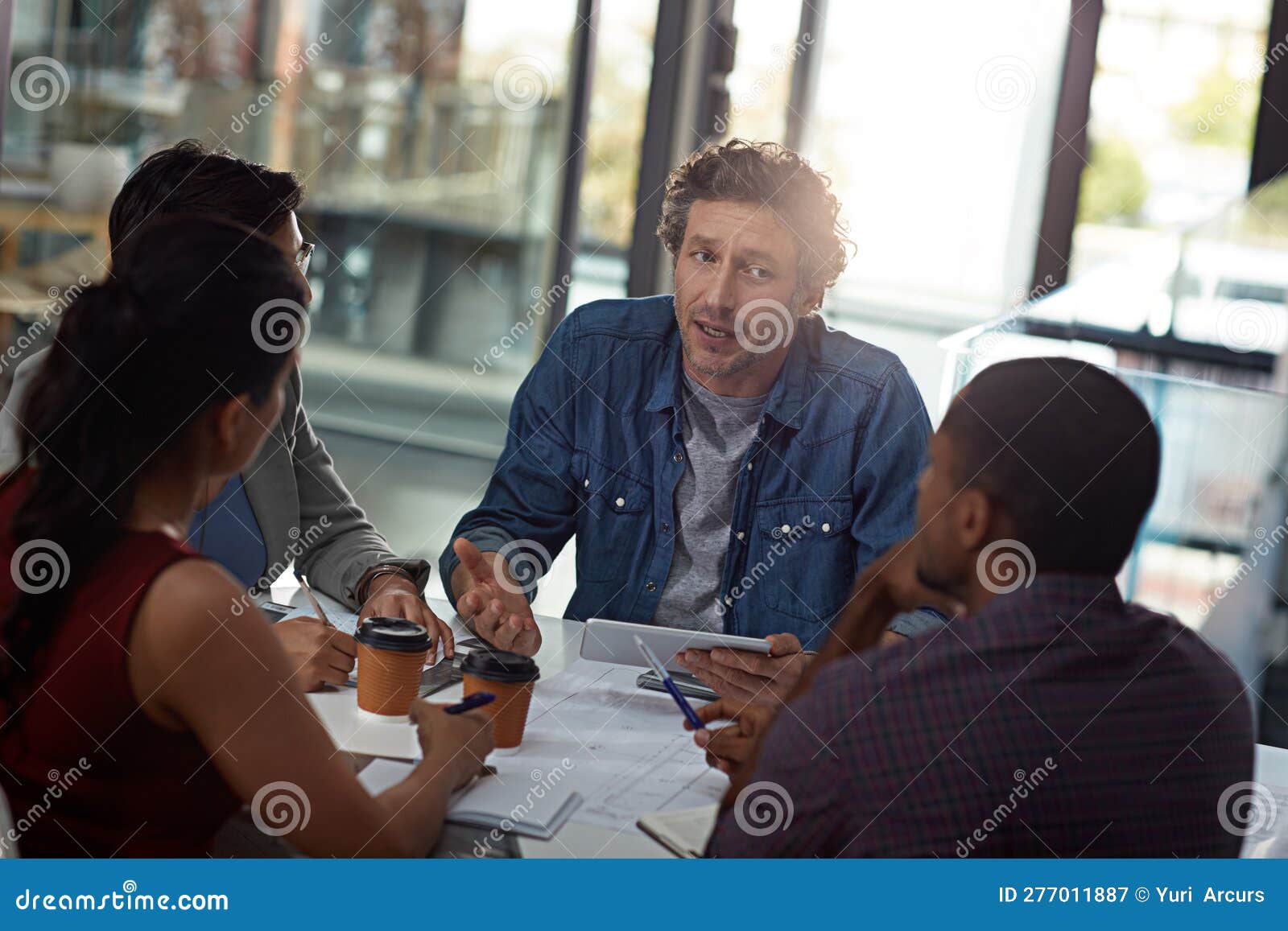 So...whats Our Game Plan. a Group of Colleagues Meeting in the Office ...