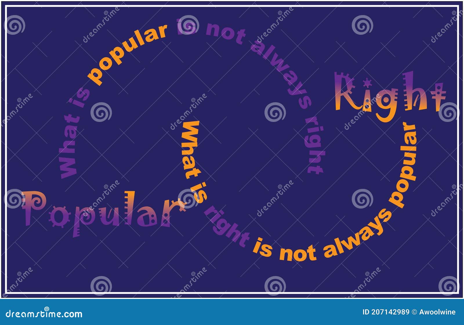 Whats Right Vs Whats Popular Poster Images Right Stock Vector ...