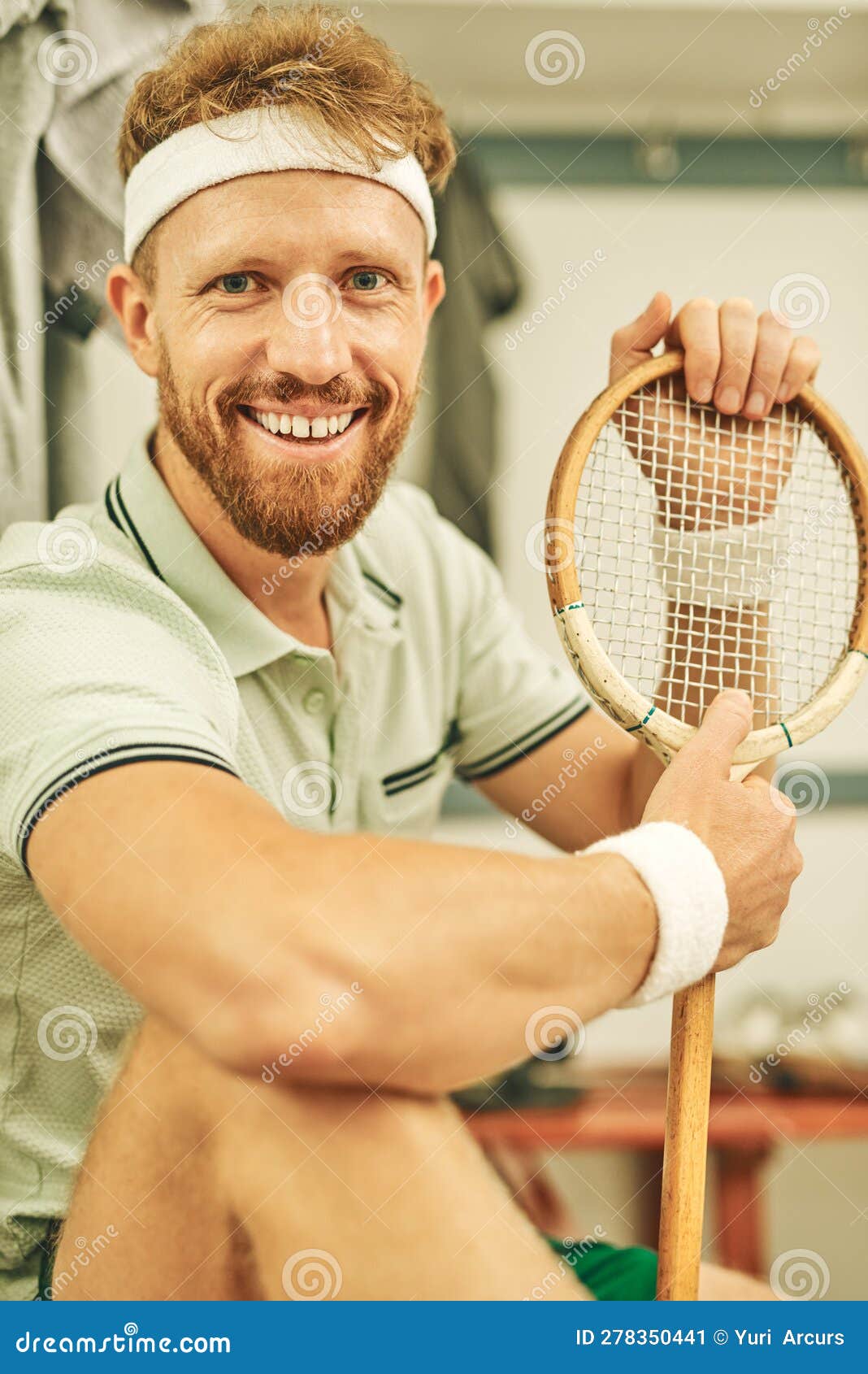 Whats the Weekend without a Game of Squash. a Young Man in the Locker ...